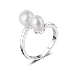 AILORIA MAYUKO Ring Silber/wei&szlig;e Perle in silber | Gr.: onesize