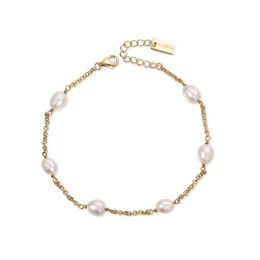 AILORIA SHIZUKA Armband gold/wei&szlig;e Perle in wei&szlig; | Gr.: onesize