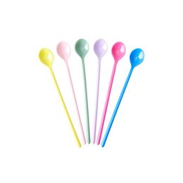 Rice Melamin Latte-L&ouml;ffel aus Mehrfarbig aus 6er Pack in diverse | Gr.: onesize