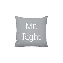 Krasilnikoff Kissenbezug Mr. Right in grau | Gr.: onesize