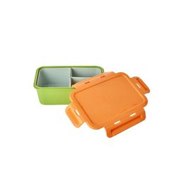 Rice Plastik Lunchbox mit 3 Fächern in grün | Gr.: onesize