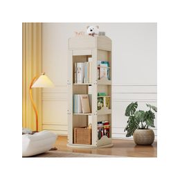 ABRIHOME Drehbares Bücherregal mit 360-Grad-Drehfunktion 142×63×63 cm | Gr.: onesize