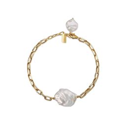 AILORIA SHINJU Armband gold/wei&szlig;e Perle in wei&szlig; | Gr.: onesize