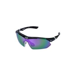 YEAZ Unisex-Sportbrille "Sunray" in Schwarz/ Lila | Gr.: onesize
