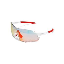YEAZ Unisex-Sportbrille "Sunelation" in Wei&szlig;/ Rot | Gr.: onesize
