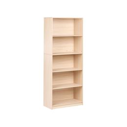 Beliani B&uuml;cherregal ZEHNA in Braun - (W) 80 x (H) 197 x (L) 40 cm | Gr.: onesize