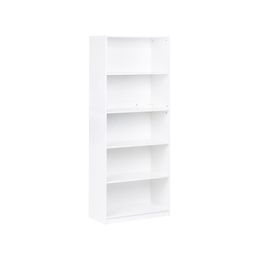Beliani B&uuml;cherregal ZEHNA in Wei&szlig; - (W) 80 x (H) 197 x (L) 40 cm | Gr.: onesize