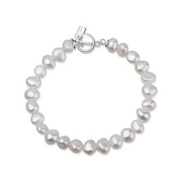 AILORIA MENOA Armband Silber/wei&szlig;e Perle in wei&szlig; | Gr.: onesize