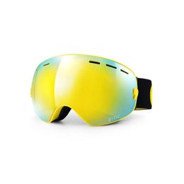 YEAZ XTRM-SUMMIT Ski- Snowboardbrille mit Rahmen gelb verspiegelt in gelb | Gr.: onesize