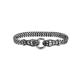 BUNGSA Armband in Silber mit geschw&auml;rzten Elementen | Gr.: onesize