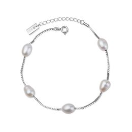 AILORIA MATSU Armband Silber/wei&szlig;e Perle in wei&szlig; | Gr.: onesize