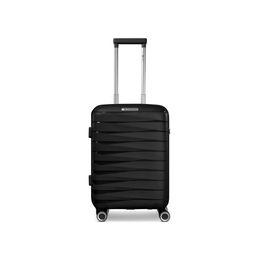 Franky London 4 Rollen Kabinentrolley S 55 cm mit Dehnfalte in black | Gr.: onesize