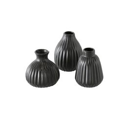 Boltze Vase Esko 3er-Set in schwarz | Gr.: onesize