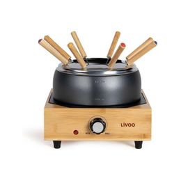 LIVOO DOC287 Elektrisches Fondue Set in Holz-Optik 8 Personen | Gr.: onesize