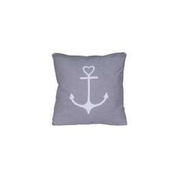 Krasilnikoff Kissenbezug Anchor mit Ankermotiv in grau | Gr.: onesize