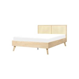 Beliani Doppelbett MONPAZIER in Braun - (W) 147 x (H) 99 x (L) 209 cm | Gr.: onesize