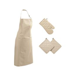REDBEST Baumwolle Küchen-Set 4-teilig Seattle in beige | Gr.: onesize