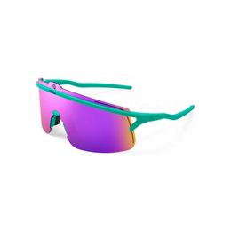 YEAZ SUNSHADE Sport-Sonnenbrille Black/Silver in gr&uuml;n / lila | Gr.: onesize