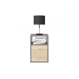 Phoenix Group AG Fortuna - SET, Beistelltisch / Nachttisch inkl. Schubladeneinsatz, grau, B/H/T: 58x39,2x34cm | Gr.: onesize