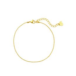 Hey Happiness Vergold. Fu&szlig;kette Kugelkette Edelstahl in Gold - (L) 21 cm | Gr.: onesize