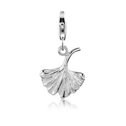 NENALINA Charm 925 Sterling Silber Ginkgo in Silber | Gr.: onesize