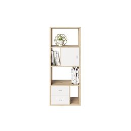 Phoenix Group AG Fortuna - SET Regal mit 6 F&auml;chern inkl. T&uuml;r-/Schubladeneinsatz, artisan eiche, B/H/T: 58x146,6x34 cm | Gr.: onesize