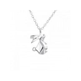 Alexander York Kette mit Anh&auml;nger ORIGAMI HASE in 925 Sterling Silber, 2-tlg. in silber | Gr.: onesize