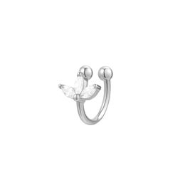 Hey Happiness Ohrring Ohrmanschette mit Zirkonia 925 Sterlingsilber in Silber | Gr.: onesize
