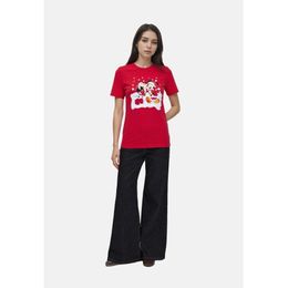 Only T-Shirt 'Mickey Life' in rot | Gr.: XS