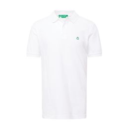 United Colors Of Benetton Poloshirt Herren Gr&ouml;&szlig;e M grasgr&uuml;n / wei&szlig;