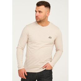 Jack & Jones Jack & Jones Langarmshirt mit Logo - JCORISE INFINITY TEE LS CREW NECK in Moonbeam | Gr.: XL