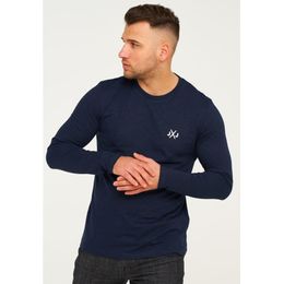 Jack & Jones Jack & Jones Langarmshirt mit Logo - JCORISE INFINITY TEE LS CREW NECK in Navy Blazer | Gr.: L