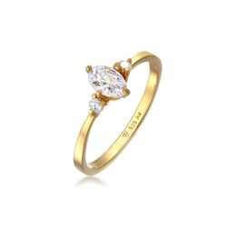 Elli Ring 925 Sterling Silber Verlobungsring in Gold | Gr.: 58