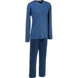 REDBEST Single-Jersey Schlafanzug in blau | Gr.: 48
