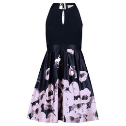 Vera Mont Cocktailkleid mit Blumenprint in Dark Blue/Ros&eacute; | Gr.: 40