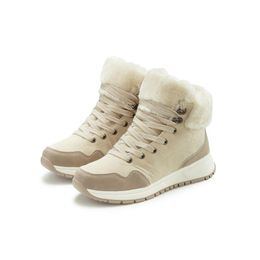 Lascana Winterstiefelette in beige | Gr.: 40