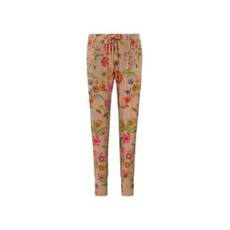 PIP Studio Bobien Long Trousers Flower in Beige | Gr.: XL