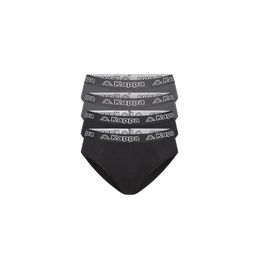 Kappa 4er Set Herren Slip in 2xSchwarz 2xAnthrazit | Gr.: M