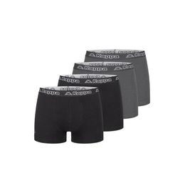Kappa Boxershorts 4er Pack 2x Schwarz/2xAnthrazit | Gr.: L