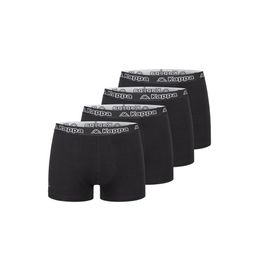 Kappa Boxershorts 4er Pack 4x Schwarz | Gr.: M