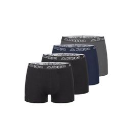 Kappa Boxershorts 4er Pack 2x Schwarz/1xAnthrazit/1xNavy | Gr.: M
