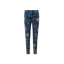 PIP Studio Bobien Long Trousers Flower in Dunkelblau | Gr.: L
