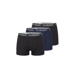 Kappa Boxershorts 3er Pack 2x Schwarz 1x Blau | Gr.: M