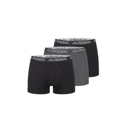 Kappa Boxershorts 3er Pack 2x Schwarz/1xAnthrazit | Gr.: XXL