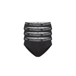 Kappa 4er Set Herren Slip in 4xSchwarz | Gr.: M