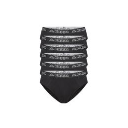 Kappa 6er Set Herren Slip in 6xSchwarz | Gr.: M