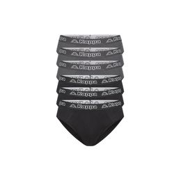 Kappa 6er Set Herren Slip in 3xSchwarz 3xAnthrazit | Gr.: M