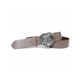 Fronhofer Damen Lederg&uuml;rtel Strass in Taupe | Gr.: 105 cm
