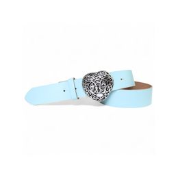 Fronhofer Damen Lederg&uuml;rtel Strass in Aqua | Gr.: 100 cm