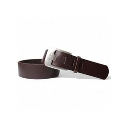Fronhofer Lederg&uuml;rtel Silber in Dunkelbraun | Gr.: 110 cm